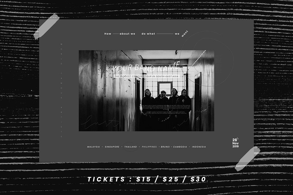 Boy band concert advertisement poster | Premium Vector - rawpixel