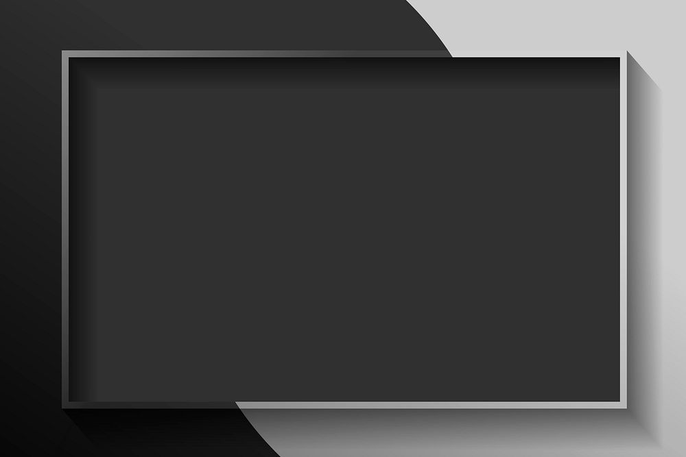 Blank rectangle black abstract frame | Premium Vector - rawpixel