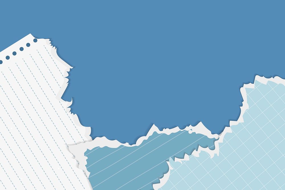 Blue ripped note collection vector | Premium Vector - rawpixel