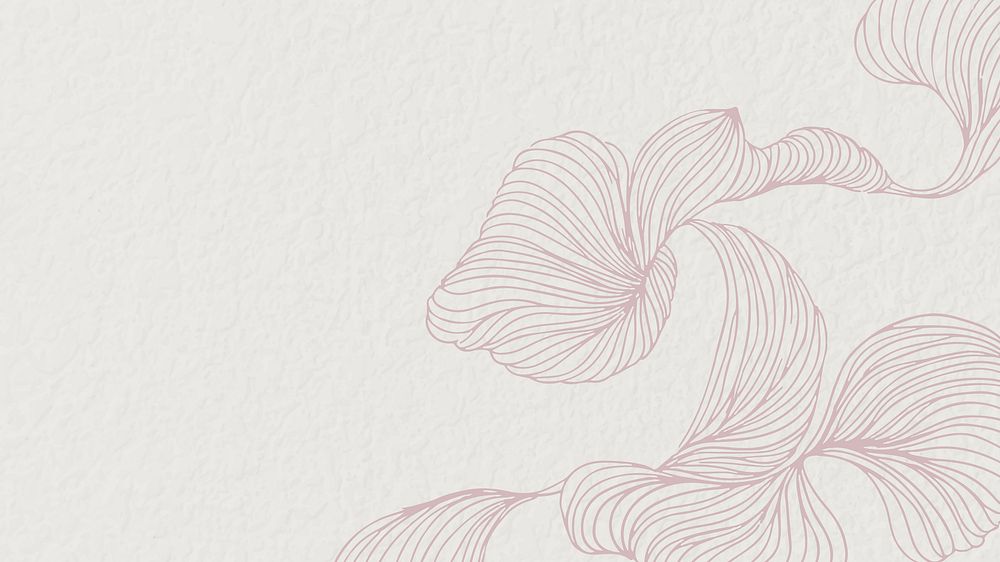 Pink floral abstract frame wallpaper | Premium Vector - rawpixel