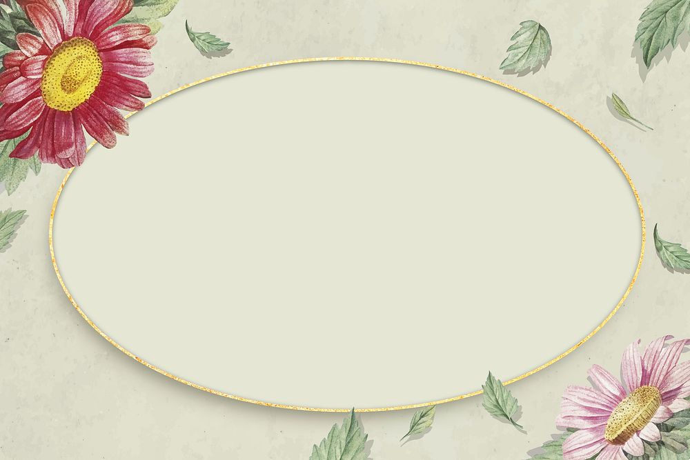 Gerbera daisy pattern frame vector | Premium Vector - rawpixel