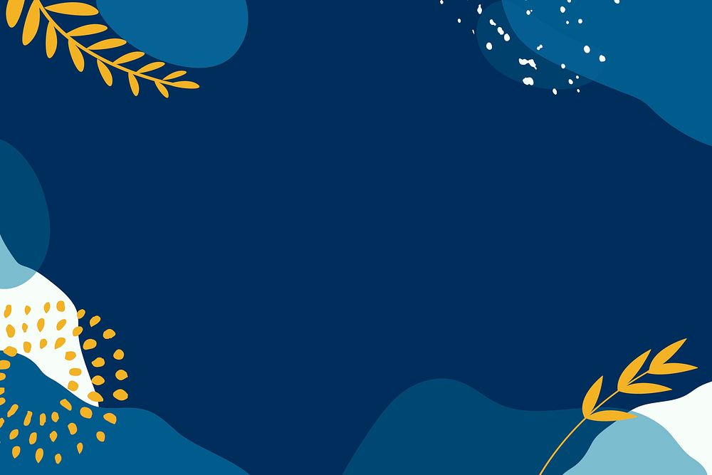 Blue abstract botanical patterned background | Premium Vector - rawpixel