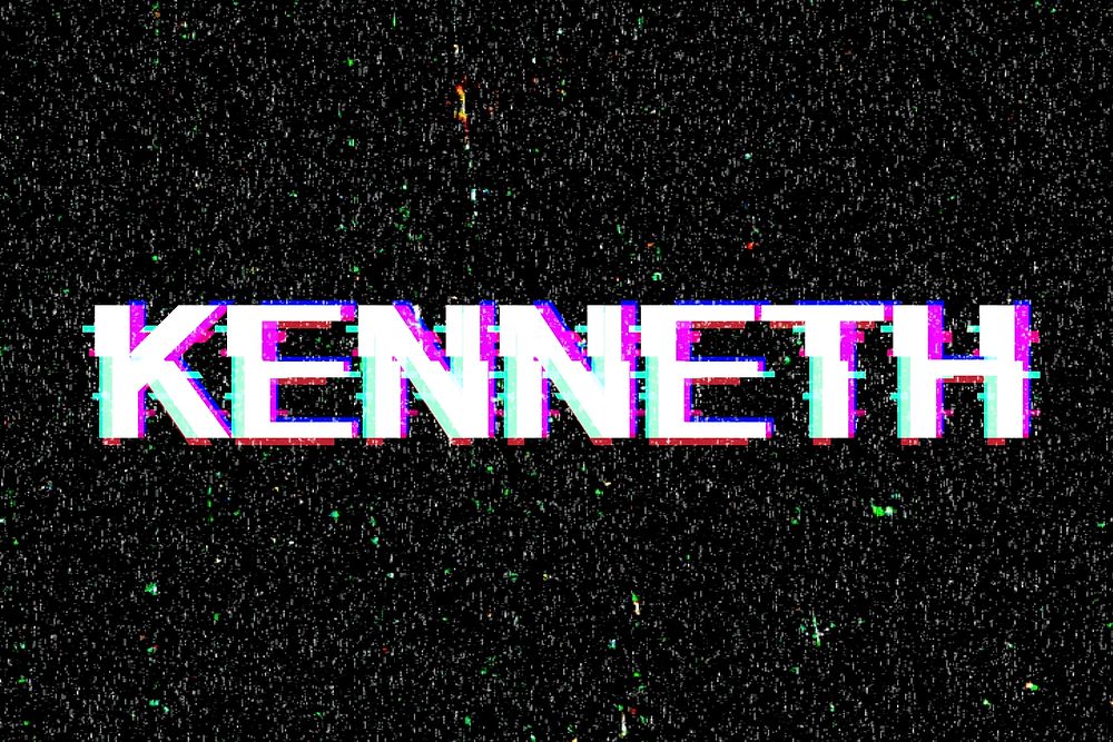 Kenneth name typography glitch effect | Free Photo - rawpixel
