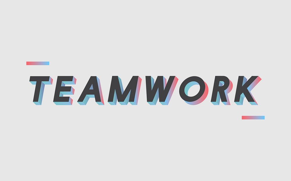 Teamwork word typography | Premium Vector - rawpixel