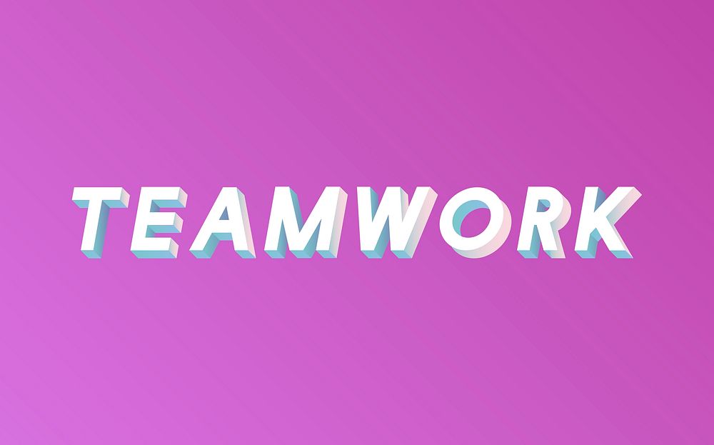 Teamwork word typography | Premium Vector - rawpixel