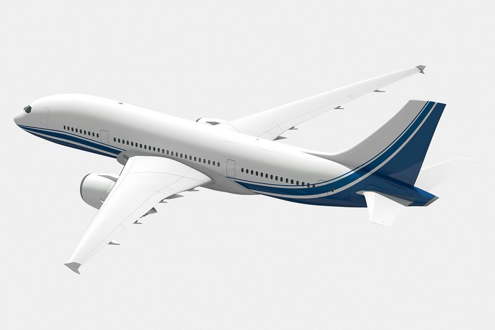 Flying airplane, 3D vehicle realistic | Premium PSD - rawpixel