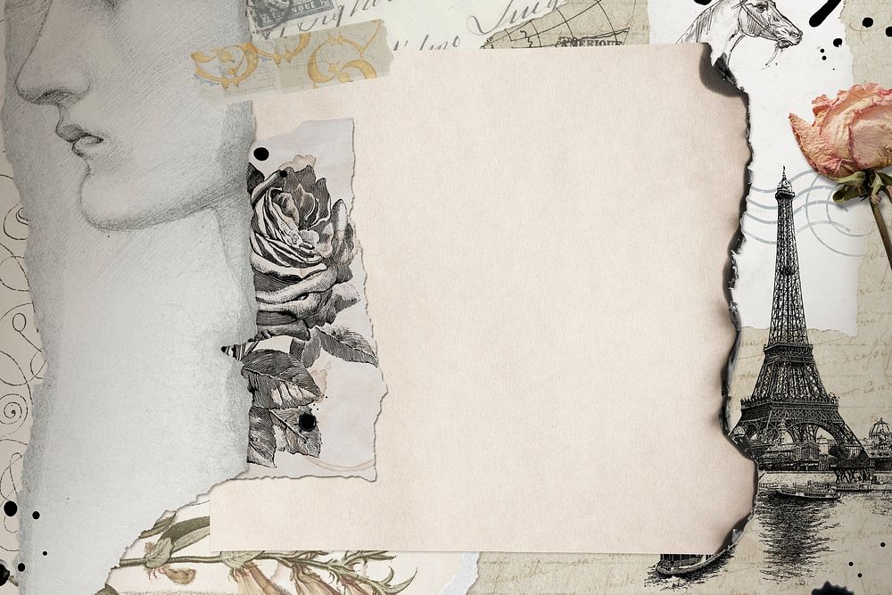 Aesthetic vintage collage digital journal | Premium Photo - rawpixel