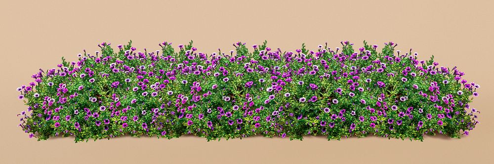 Flower bush collage element, nature | Premium PSD - rawpixel