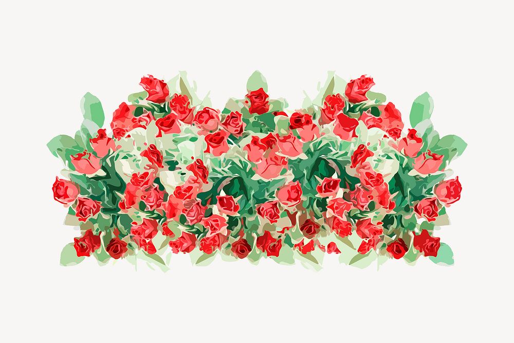 Rose bush collage element, garden | Premium PSD - rawpixel