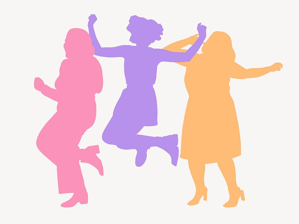 Plus size women silhouette clipart, | Premium Vector - rawpixel