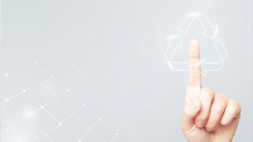Recycle technology desktop wallpaper, hand | Free Photo - rawpixel