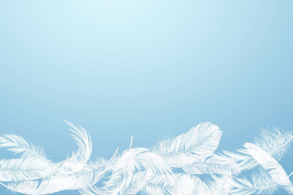 Feather border, blue background psd | Premium PSD - rawpixel