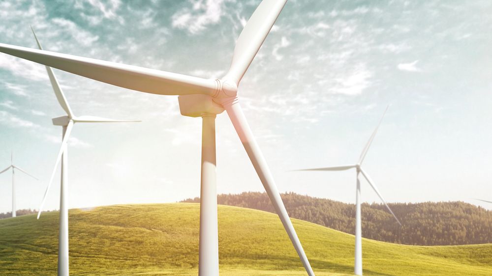 Wind power station computer wallpaper, | Free Photo - rawpixel