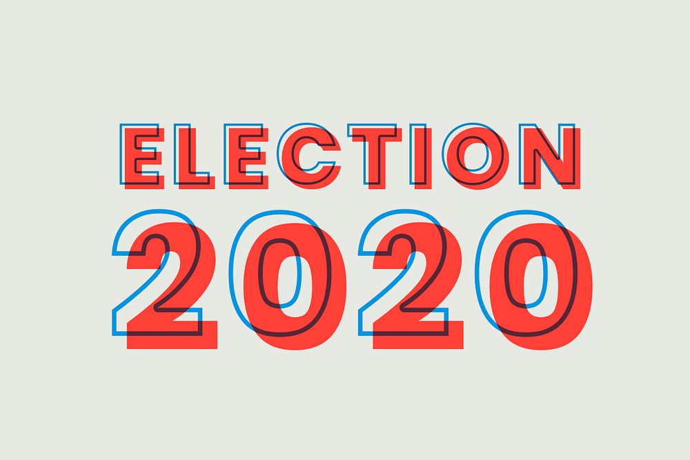 Election 2020 multiply font psd | Premium PSD - rawpixel