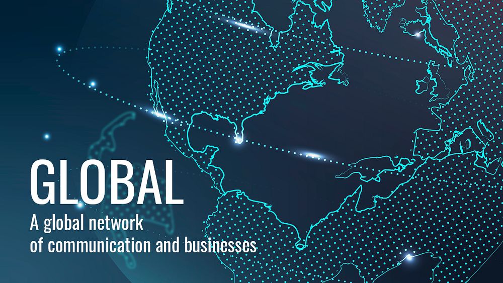 Global network technology template psd | Premium PSD Template - rawpixel
