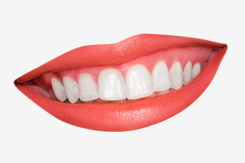 Smiling lips collage element, happy | Premium PSD - rawpixel