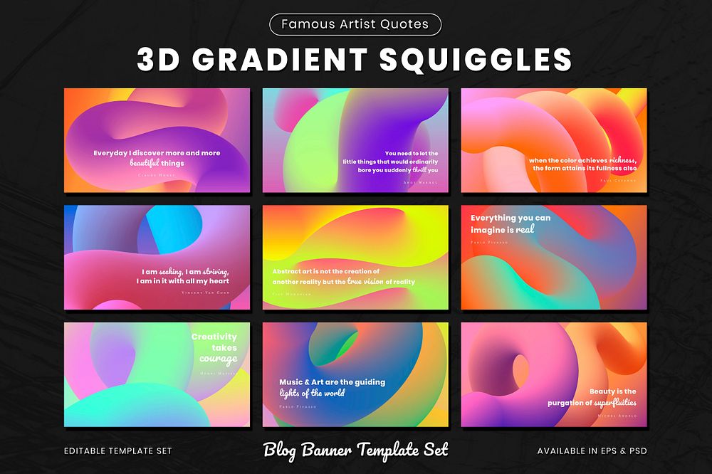 3D gradient HD wallpaper template, | Free PSD - rawpixel