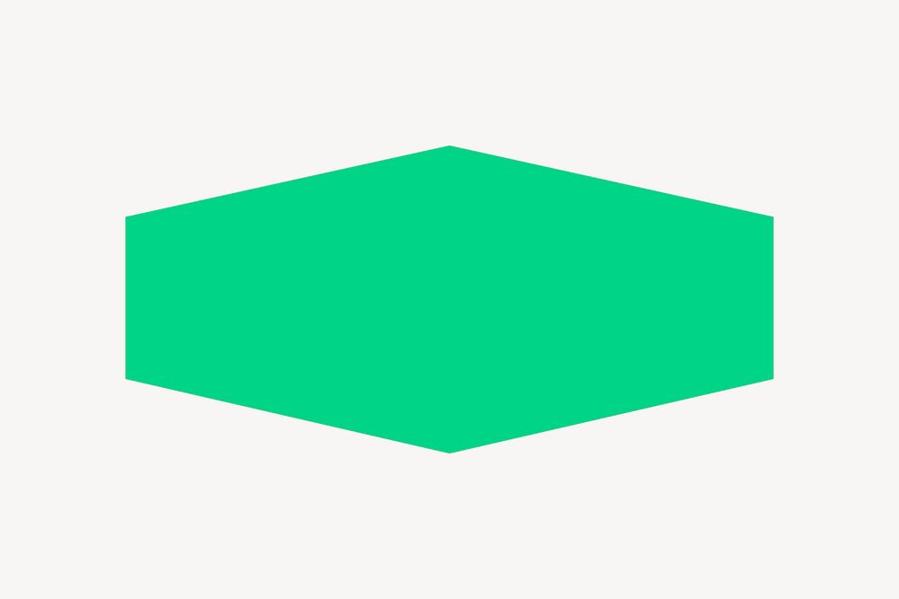 Abstract shape badge sticker, green | Free Vector - rawpixel