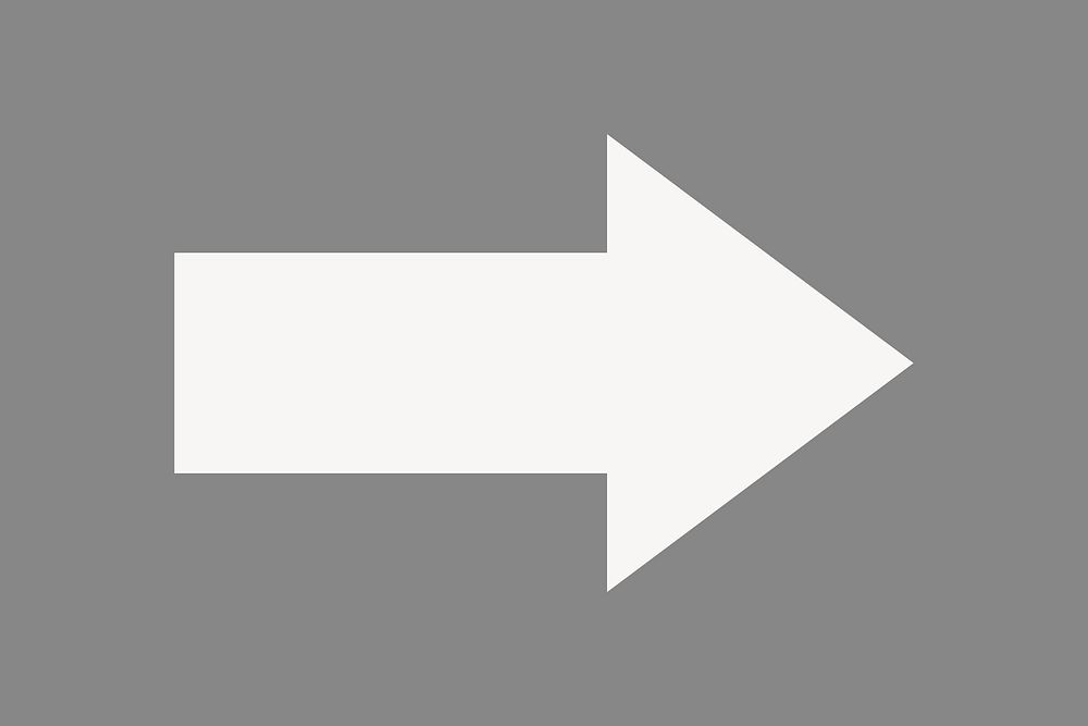White arrow sticker, pointing right, | Premium Vector - rawpixel