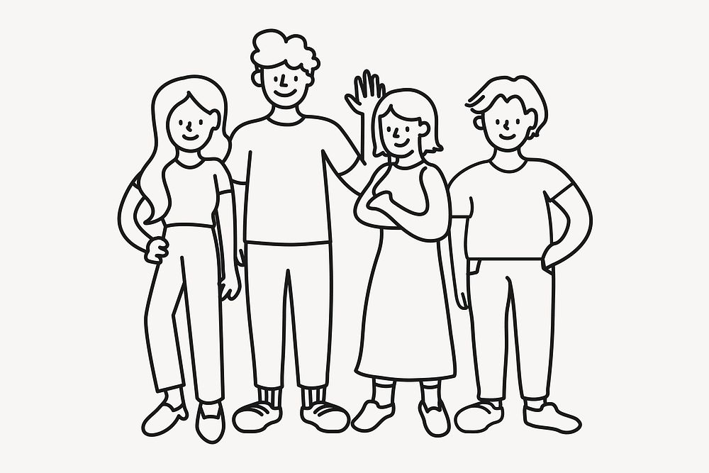 Friends cartoon character clipart, creative | Free Photo Illustration ...