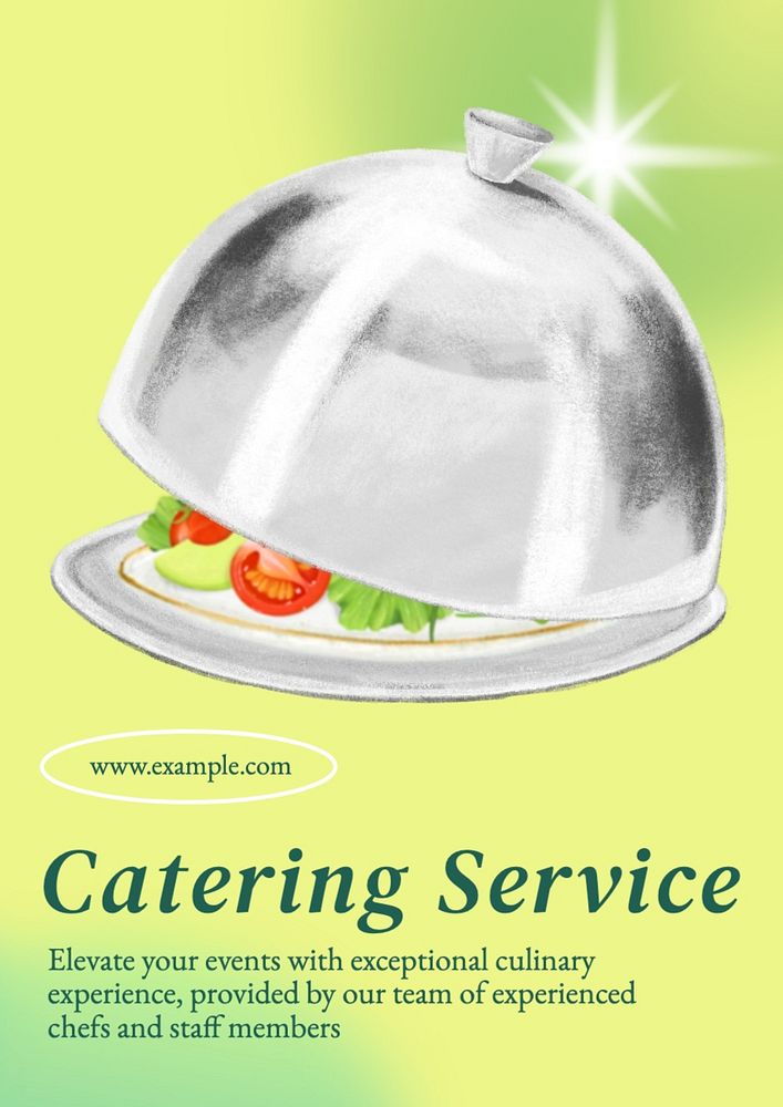 Catering service poster template, editable | Premium Editable Template ...