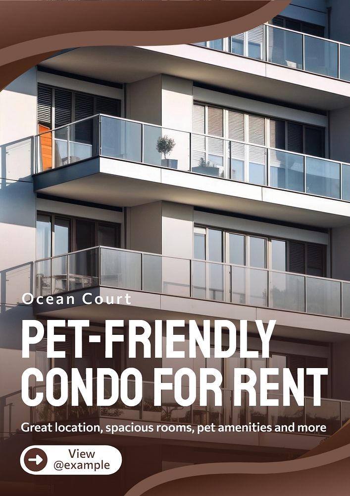 Pet-friendly condo poster template, editable | Premium Editable ...
