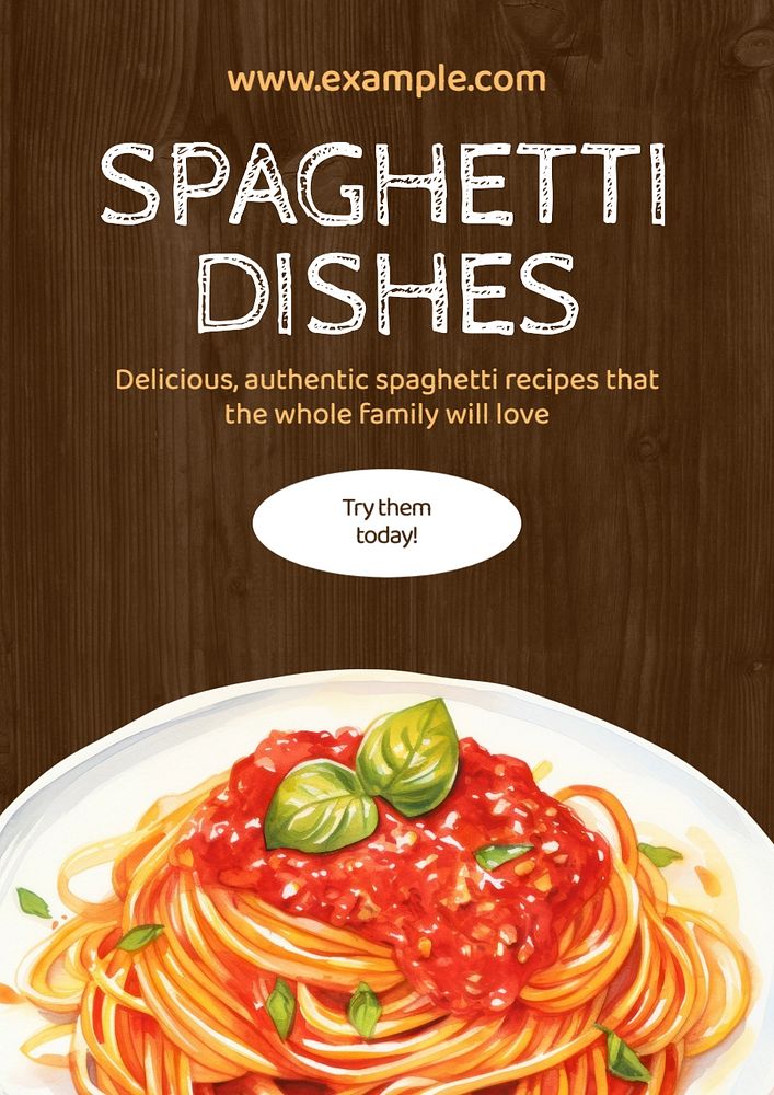 Spaghetti foodies poster template, editable | Premium Editable Template ...