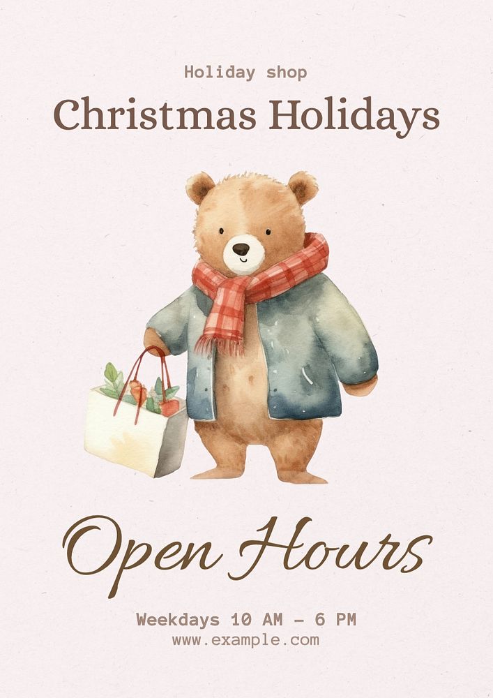 Open hours poster template | Premium Editable Template - rawpixel