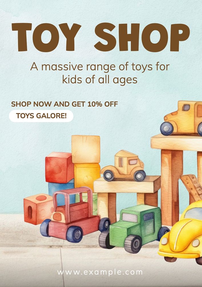 Toy shop poster template, editable | Premium Editable Template - rawpixel