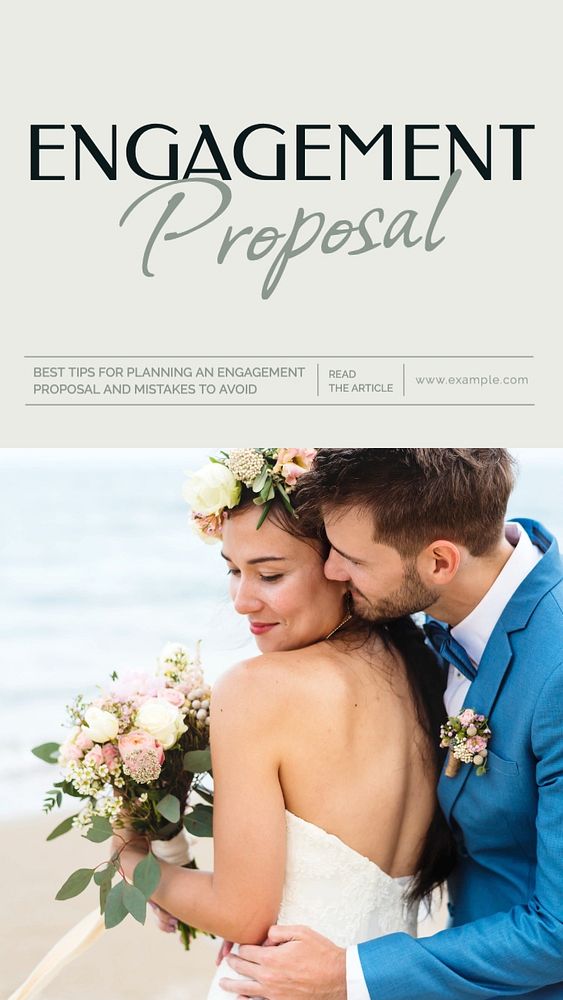 Engagement proposal planning Facebook story | Premium Editable Template ...