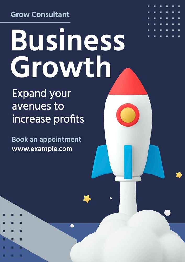 Business growth poster template, editable | Premium Editable Template ...
