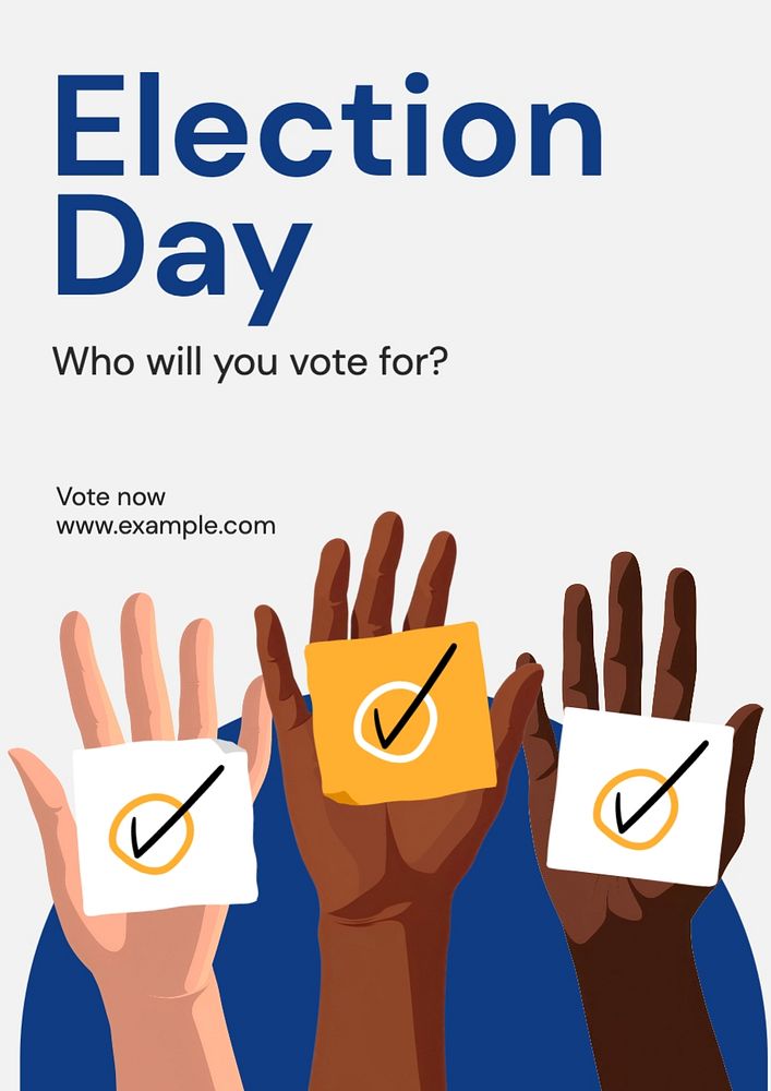 Election day poster template, editable | Premium Editable Template ...