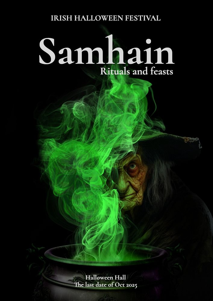 Samhain ireland festival poster template | Premium Editable Template ...