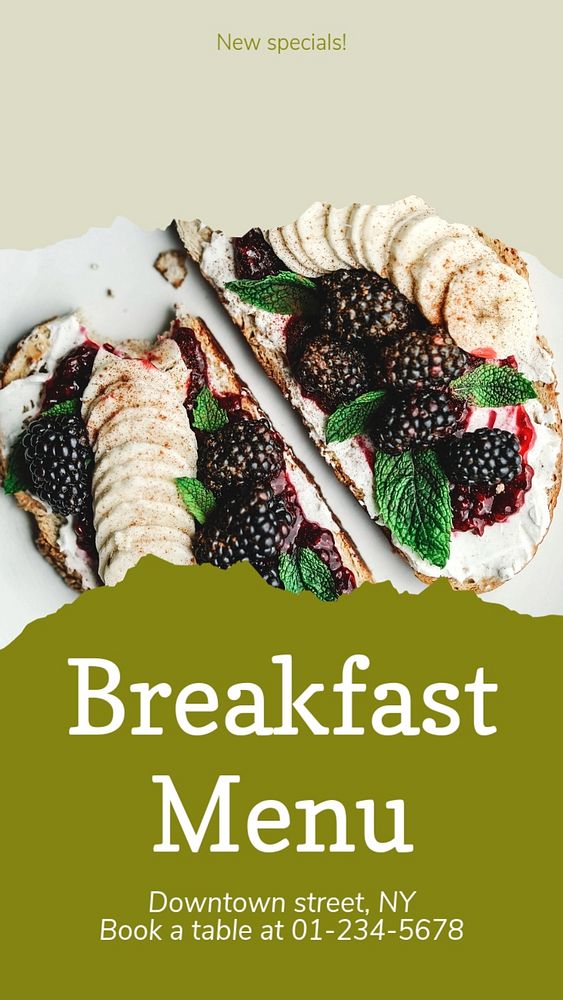 Breakfast menu social story template, | Premium Editable Template ...