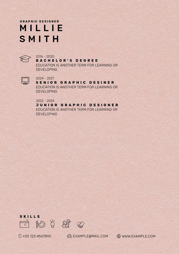Feminine CV editable template resume | Premium Editable Template - rawpixel