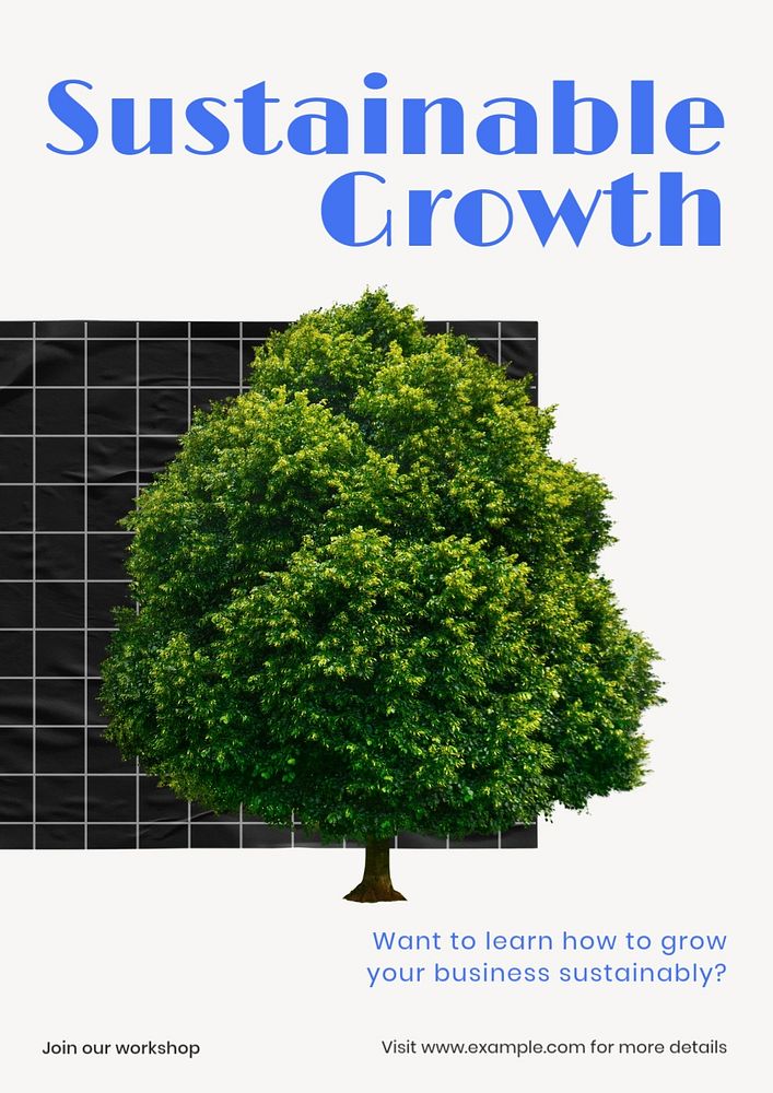 Sustainable growth poster template, editable | Premium Editable ...