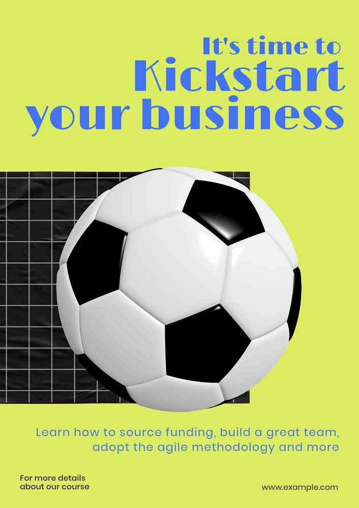 Kickstart your business poster template, | Premium Editable Template ...