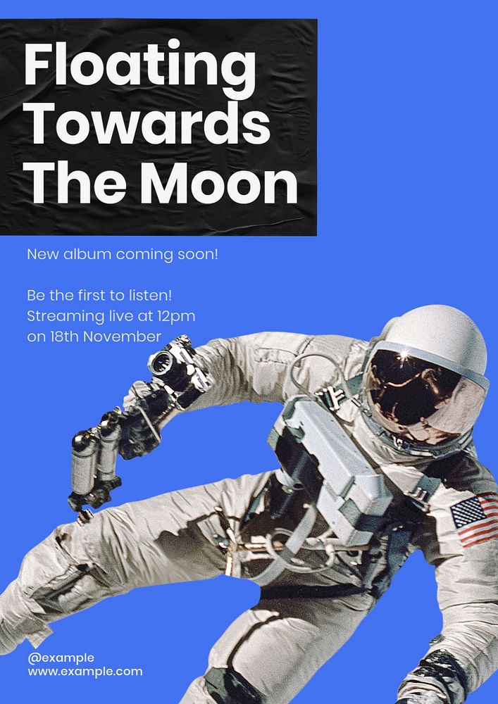 New album poster template, editable | Premium Editable Template - rawpixel