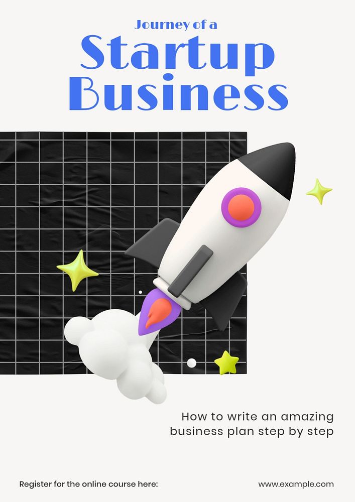 Journey startup poster template, editable | Premium Editable Template ...