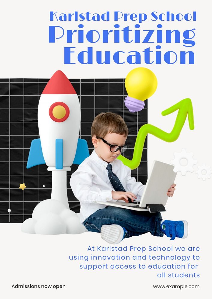 Prioritizing education poster template, editable | Premium Editable ...