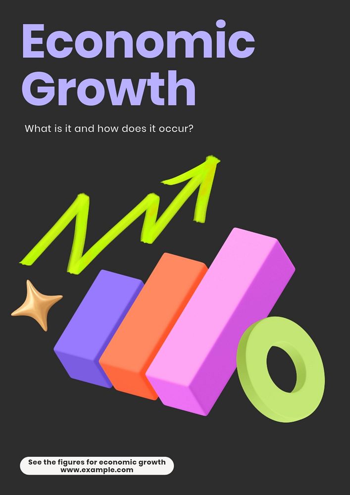 Economic growth poster template, editable | Premium Editable Template ...