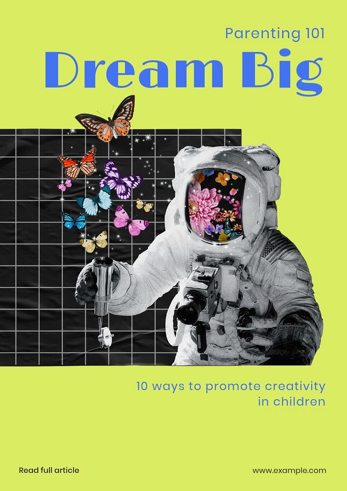 Dream big poster template, editable | Premium Editable Template - rawpixel