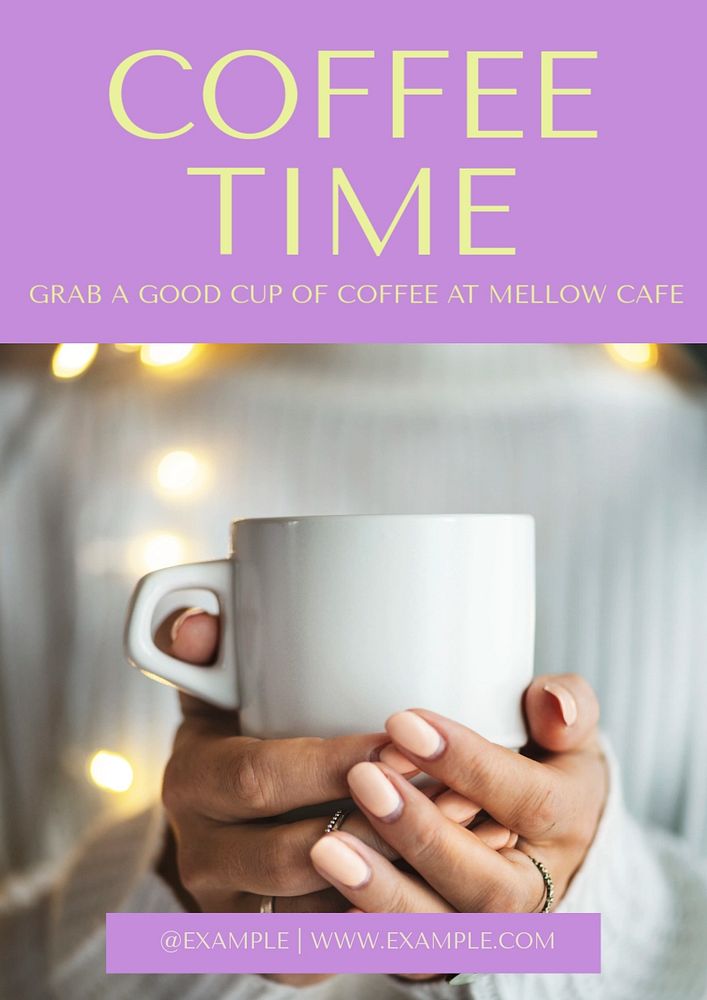 Coffee time poster template, customizable | Premium Editable Template ...