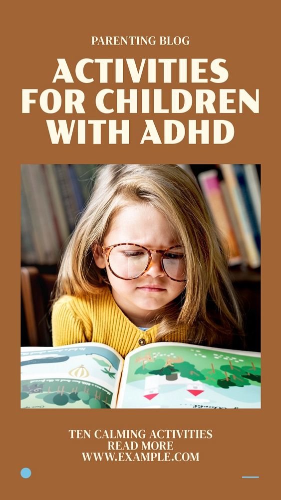 ADHD children Instagram story, editable | Premium Editable Template ...