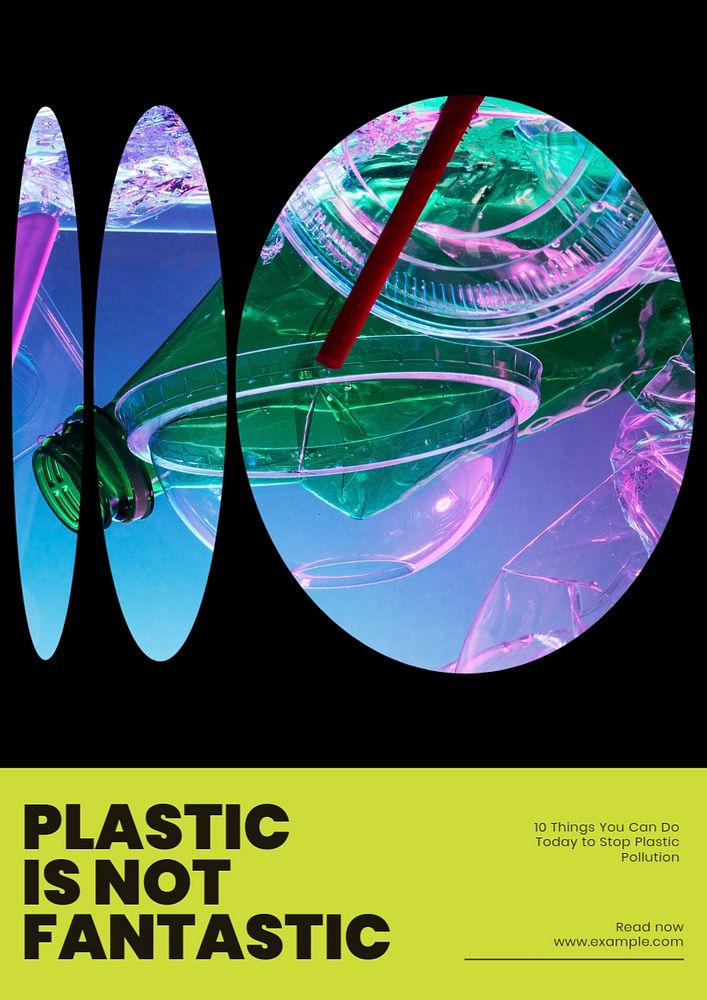 Plastic pollution poster template, customizable | Premium Editable ...