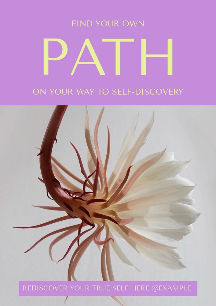 Self discovery nature poster template, | Premium Editable Template ...