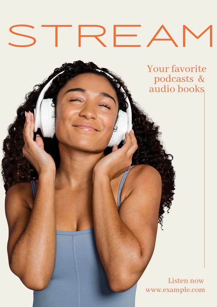 Stream poster template, editable text | Premium Editable Template ...