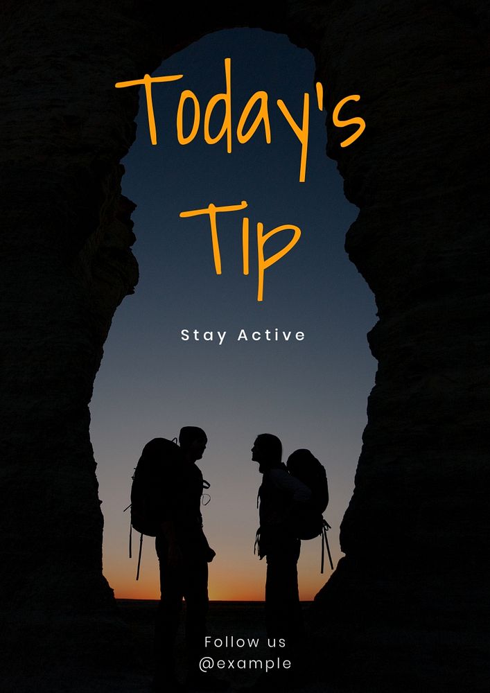 Today's tip poster template, editable | Premium Editable Template ...