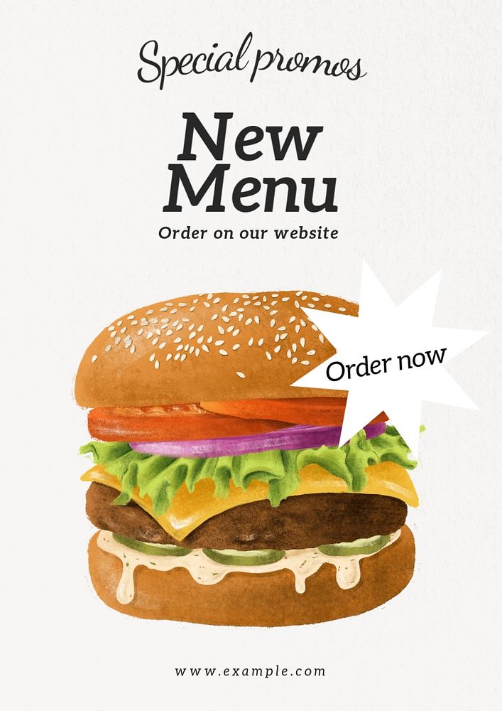 New menu poster template, editable | Premium Editable Template - rawpixel