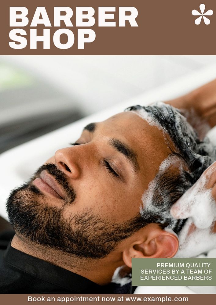Barbershop poster template, editable text | Premium Editable Template ...